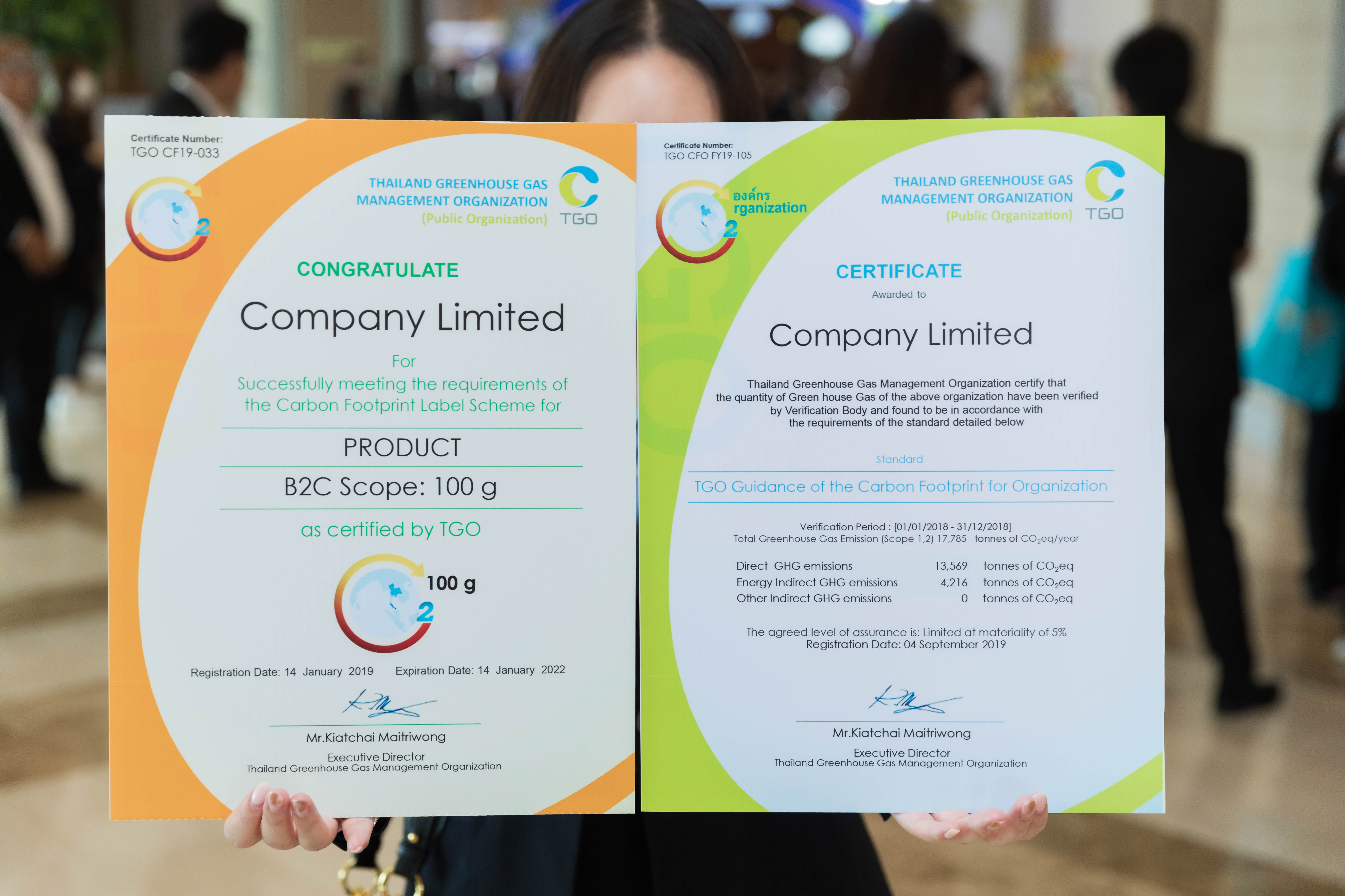 ‘กัลฟ์’ รับประกาศฯ องค์กรแบบอย่างลดการปล่อยก๊าซเรือนกระจก ประจำปี 2563