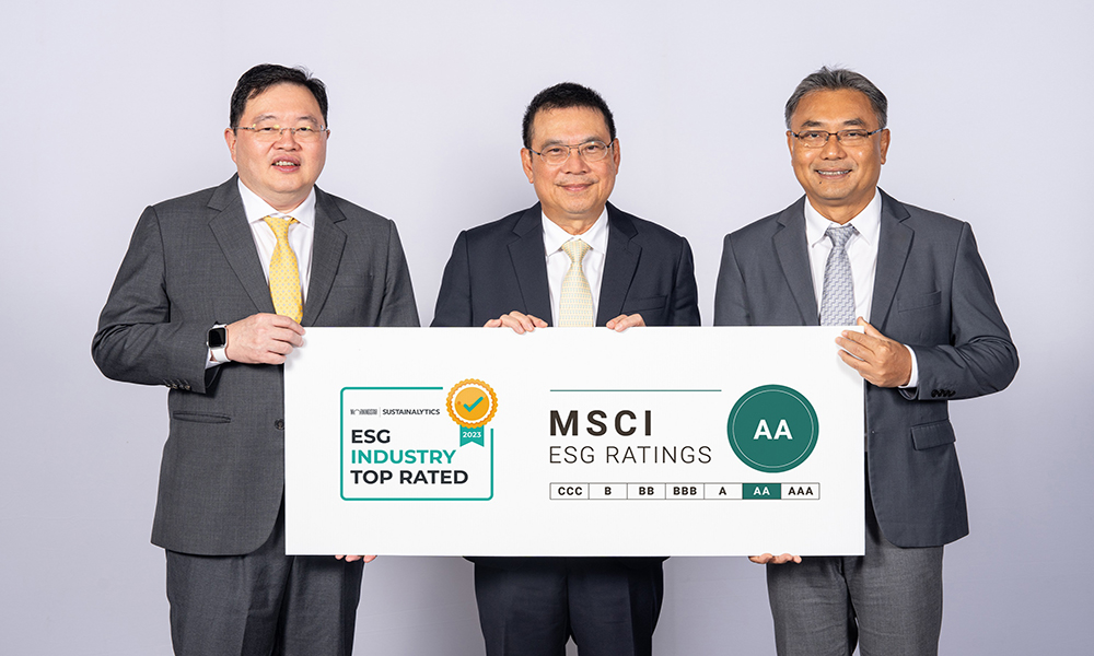 เอสซีจี ได้รับดัชนีความยั่งยืน ESG Risk Rating และ MSCI ESG Rating ในระดับท็อป